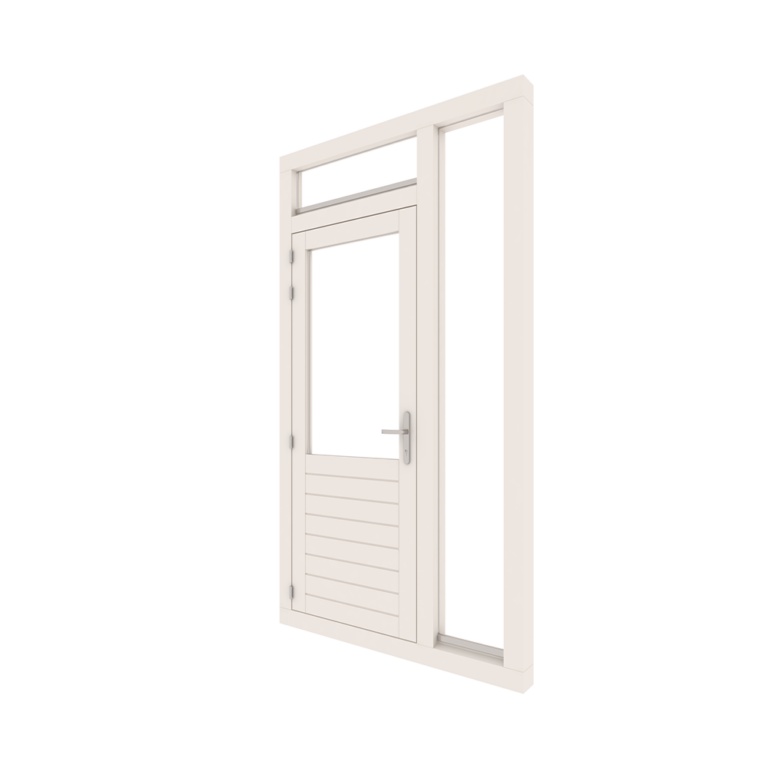 Houten Kozijn Partner | Deurkozijn met zijlicht rechts en bovenlicht